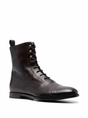 SCAROSSO Archie Lace-up Boots - Brown