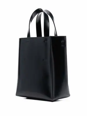 Marni Mini Museo Leather Tote - Black