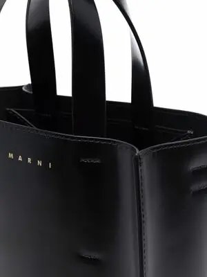 Marni Mini Museo Leather Tote - Black