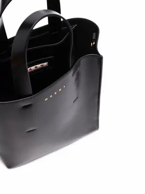Marni Mini Museo Leather Tote - Black