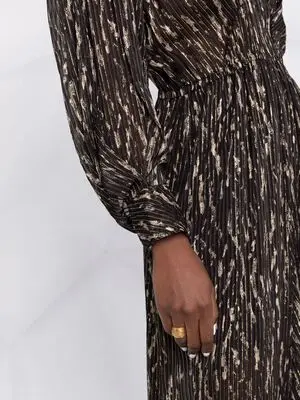 IRO PARIS Metallic Abstract-print Midi Dress