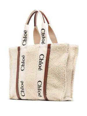Chloé Medium Shearling Tote Bag
