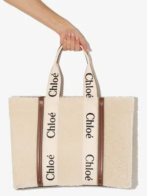 Chloé Medium Shearling Tote Bag