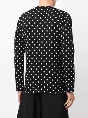 Comme Des Garçons Polka Dot-print Long-sleeved T-shirt