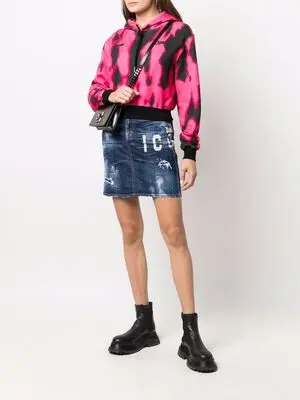 Dsquared2 Logo-print Denim Skirt