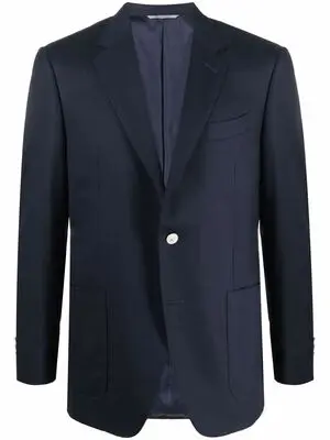 Canali Single-breasted Wool Blazer - Blue