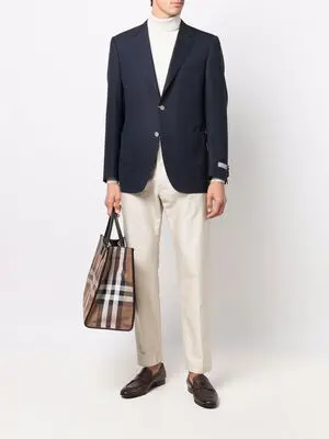 Canali Single-breasted Wool Blazer - Blue