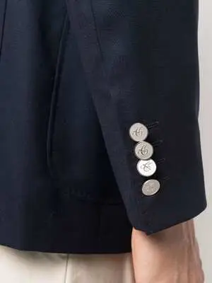 Canali Single-breasted Wool Blazer - Blue