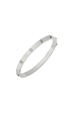 Tory Burch Thin Icon Hinge Bracelet - Silver