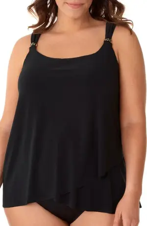 Miraclesuit Dazzle Tankini Top - Black