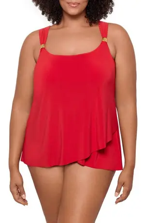 Miraclesuit Dazzle Tankini Top - Cayenne Red