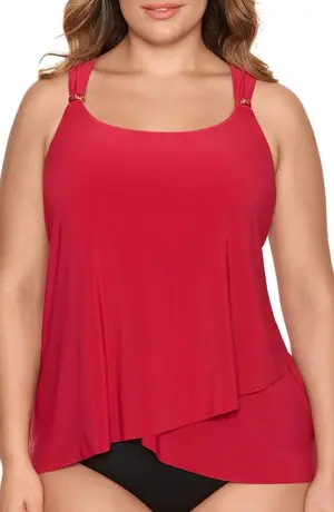 Miraclesuit Miraclesuit® Dazzle Tankini Top Grenadine Red