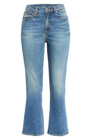 R13 High-waist Kick Fit Crop Jeans - Jasper Stretch