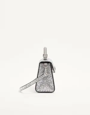 Valentino Garavani V Sling Mini Handbag With Sparkling Embroidery - Crystal