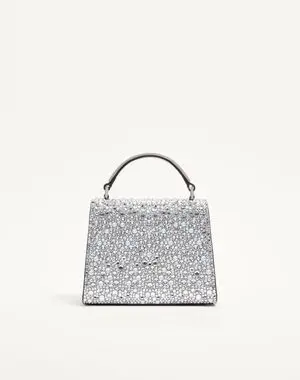 Valentino Garavani V Sling Mini Handbag With Sparkling Embroidery - Crystal