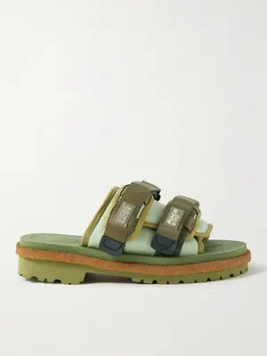 Moncler Suicoke Moto Slides - Green