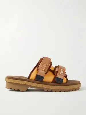 Moncler Suicoke 1952 Moto Mountain Slides - Brown