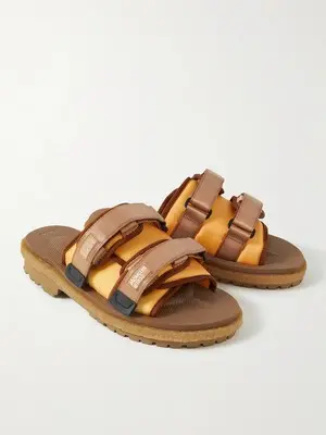 Moncler Suicoke 1952 Moto Mountain Slides - Brown