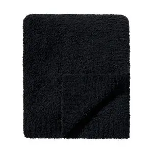 SKIMS Cozy Knit Blanket Black