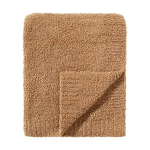 SKIMS Cozy Knit Blanket Brown