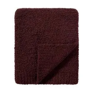 SKIMS Cozy Knit Blanket Garnet