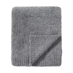 SKIMS Cozy Knit Blanket Gray