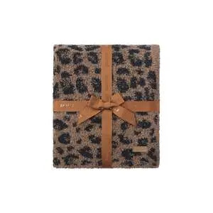 SKIMS Cozy Knit Blanket Leopard Print