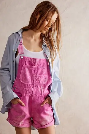 Free People We The Free Ziggy Shortalls Electric Bouquet