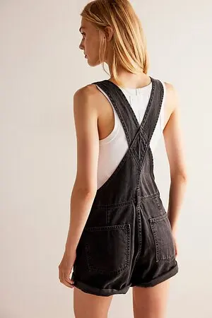 Free People We The Free Ziggy Shortalls - Mineral Black