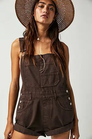 Free People We The Free Ziggy Shortalls - Mocha