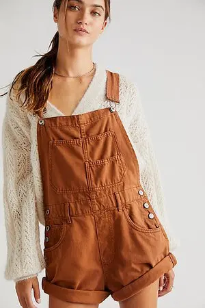 Free People We The Free Ziggy Shortalls Rust