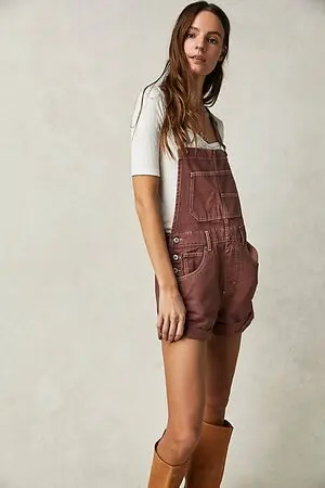 Free People We The Free Ziggy Shortalls Sand Dune