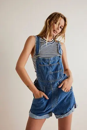 Free People We The Free Ziggy Shortalls Sapphire