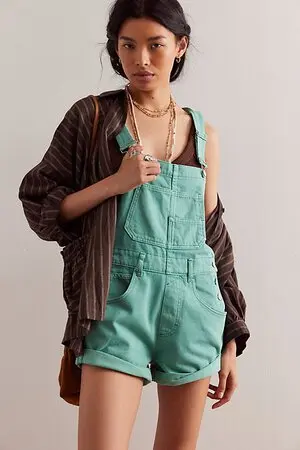 Free People We The Free Ziggy Shortalls Turquoise