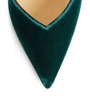 JIMMY CHOO Saeda 100 Velvet Pumps