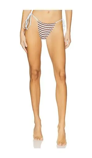 Frankies Bikinis Tia Bikini Bottom Brown Sugar Stripe