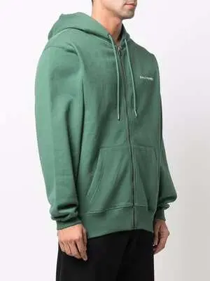 DAILY PAPER Logo Embroidered Zip-up Hoodie