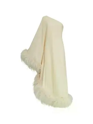 TALLER MARMO Ubud Feather-trim Gown - White