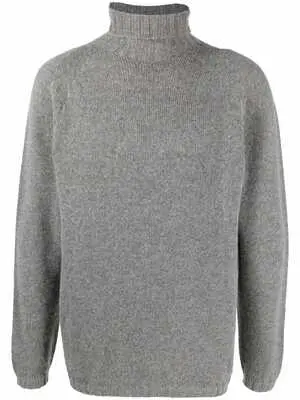LARDINI Roll-neck Wool-blend Jumper - Grey