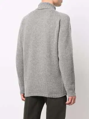 LARDINI Roll-neck Wool-blend Jumper - Grey
