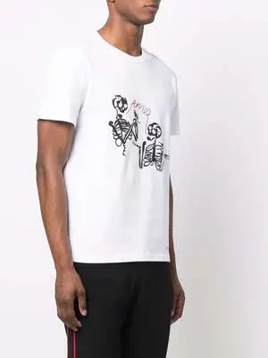 Alexander McQueen Skeleton Logo-print T-shirt