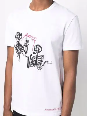 Alexander McQueen Skeleton Logo-print T-shirt
