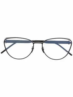 Saint Laurent Polished Effect Round-frame Glasses