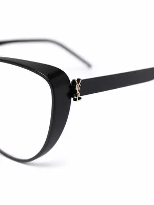 Saint Laurent Polished Effect Round-frame Glasses