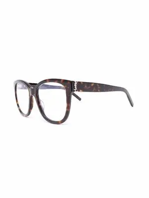 Saint Laurent Tortoiseshell Oversized Eyeglasses