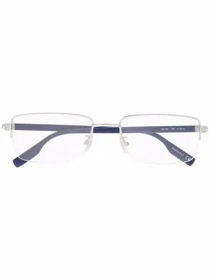 Montblanc Matte Effect Rectangle Frame Eyeglasses - Silver