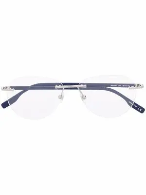 Montblanc Matte Effect Frameless Eyeglasses - Silver