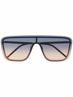 Saint Laurent Pilot Frame Sunglasses - Gold