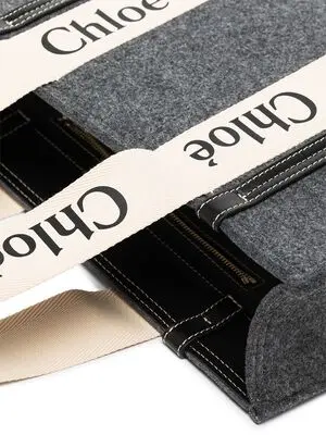 Chloé Medium Woody Felted Tote Bag