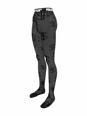 Philipp Plein Dollar Pattern Tights
